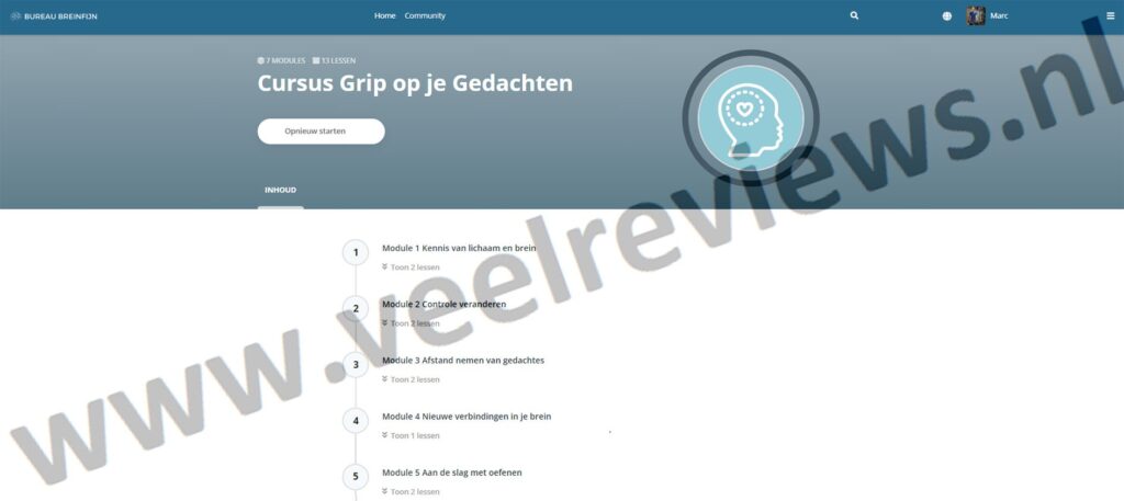 Breinfijn programma Review - Werken aan je angsten?